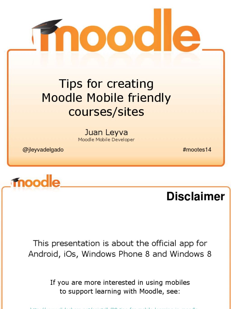 Tips For Creating Moodle Mobile App Friendly Courses Sites | PDF ...