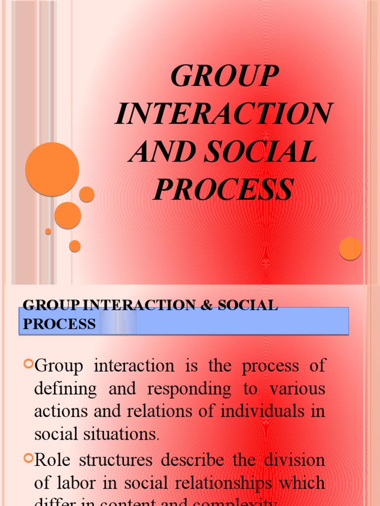 Group Interaction and Social Process | PDF | Cooperation | Mediation