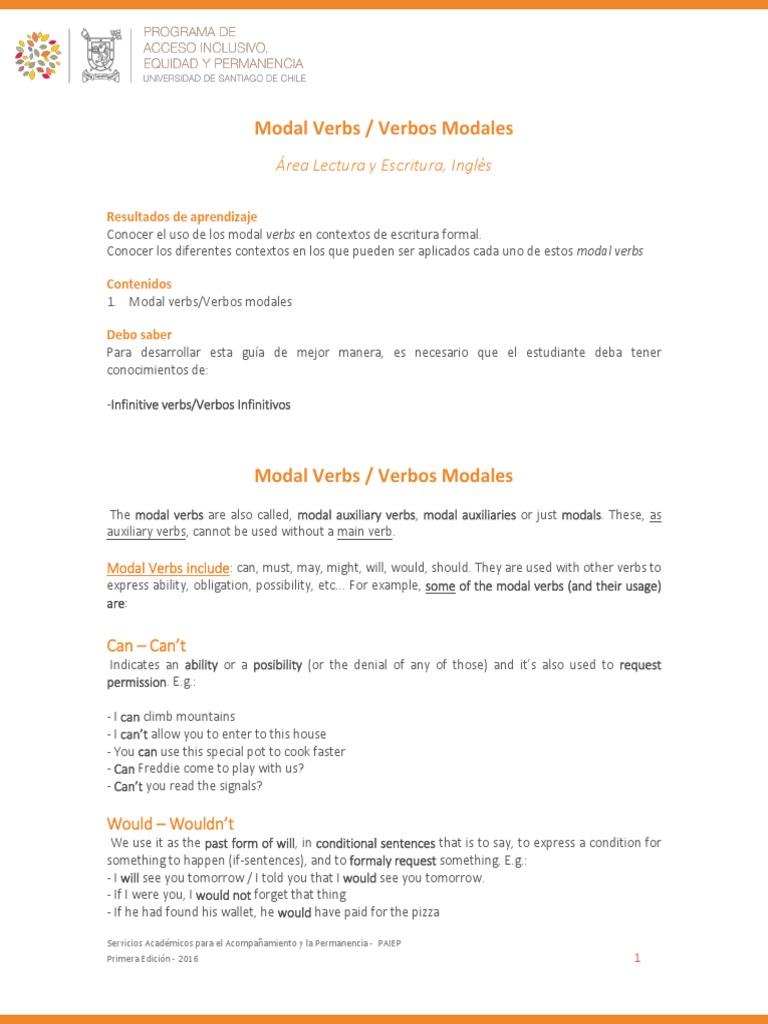 Modal Verbs Mix Exercises PDF | PDF | Verb | Onomastics