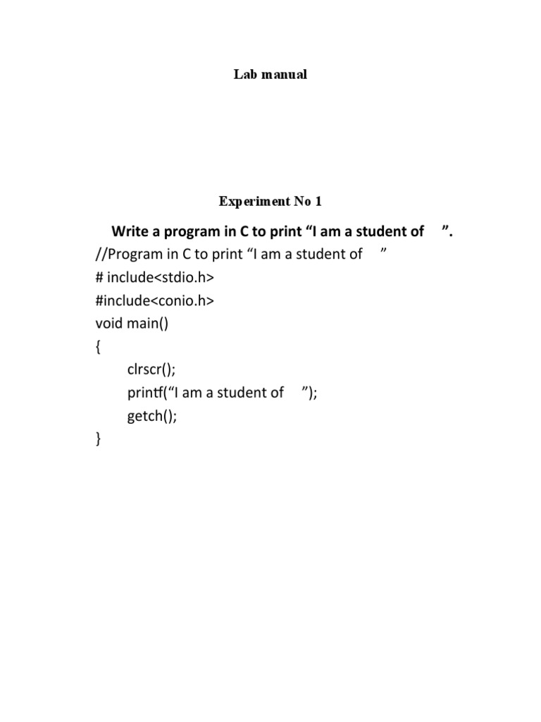 Lab Manual Prog in C | PDF | Quadratic Equation | Applied Mathematics