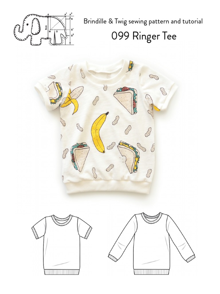 099 Ringer Tee: Brindille & Twig Sewing Pattern and Tutorial | PDF ...