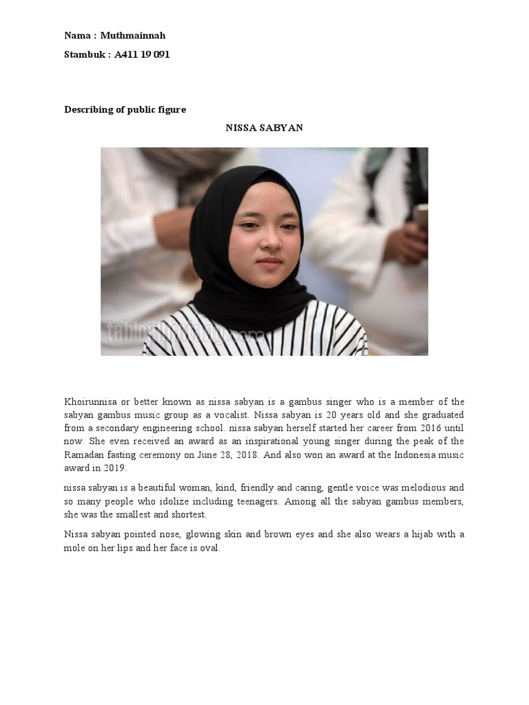 Describing of Public Figure | PDF | Religion & Spirituality