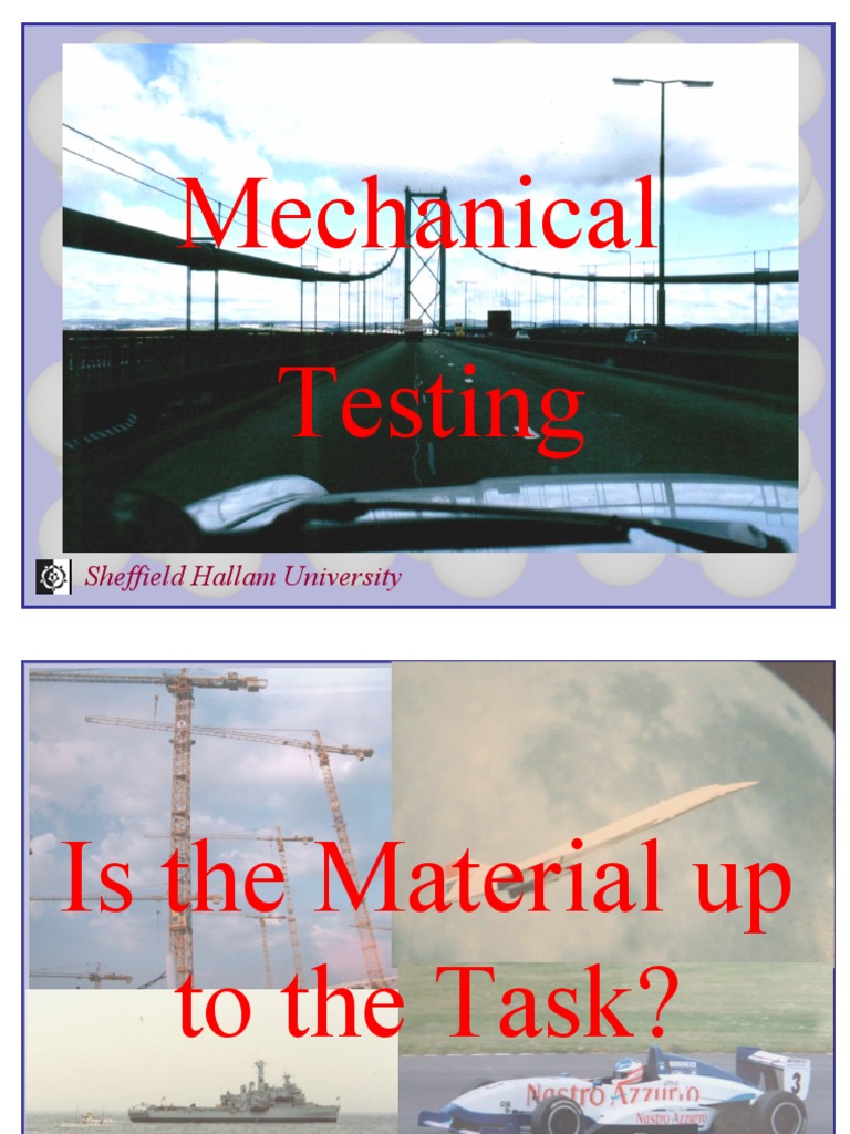 Mechanical Testing: Sheffield Hallam University | PDF | Ultimate ...