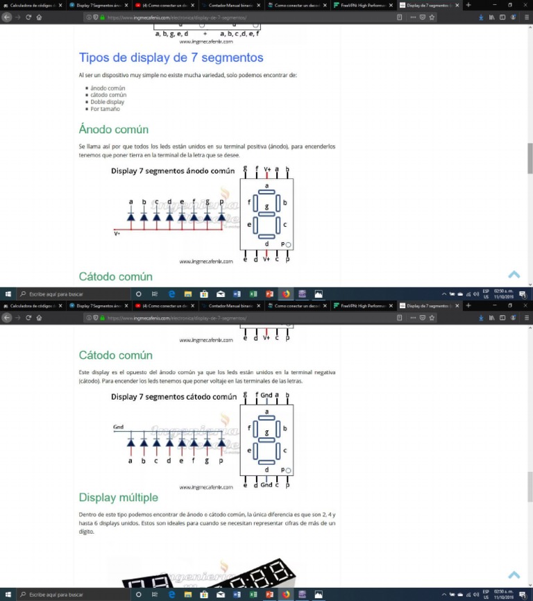 Tipos de Display de 7 Segmentos | PDF