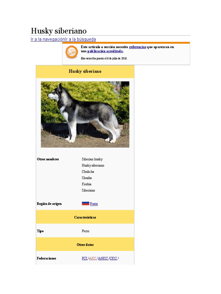 Husky Siberiano | PDF | Perros | Subespecie De Canis Lupus