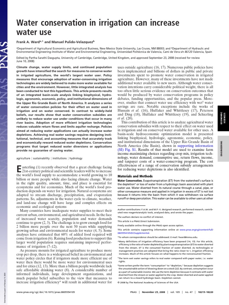 Water Conservation in Irrigation | PDF | Hydrology | Irrigation