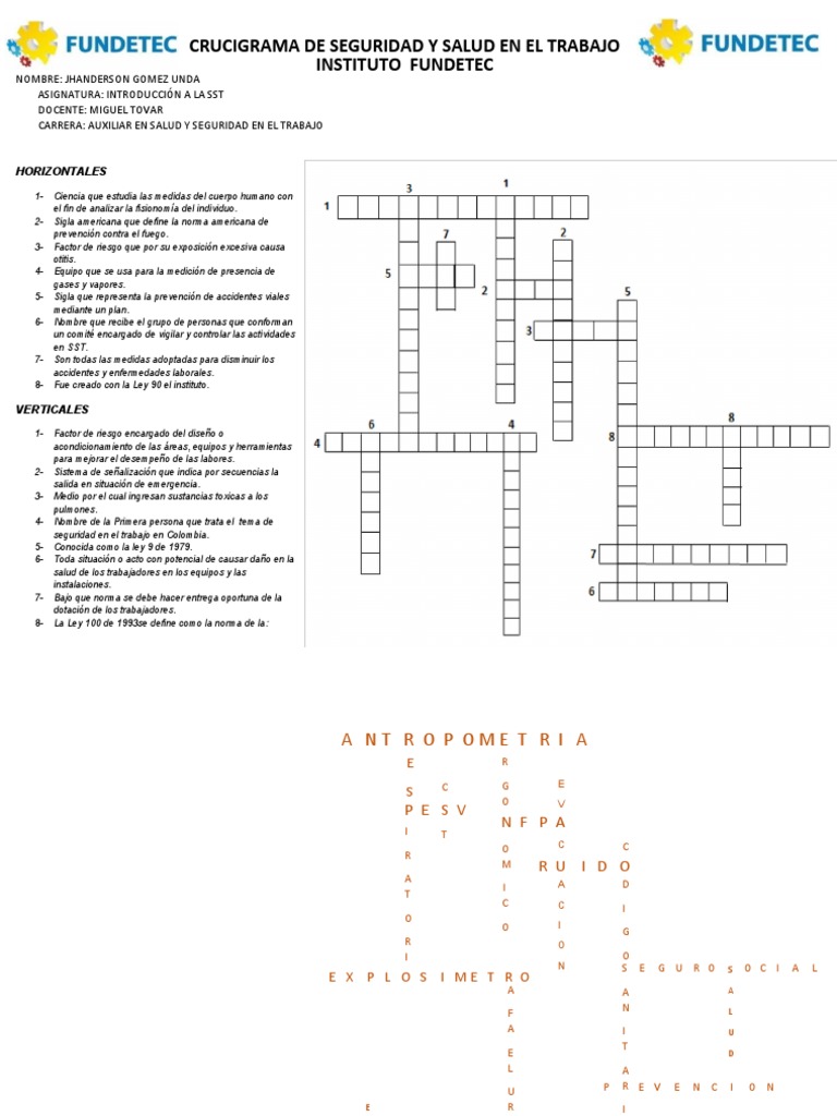 CRUCIGRAMA | PDF | Salud pública | Bienestar
