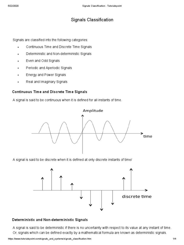 Signals Classification | Download Free PDF | Discrete Time And ...