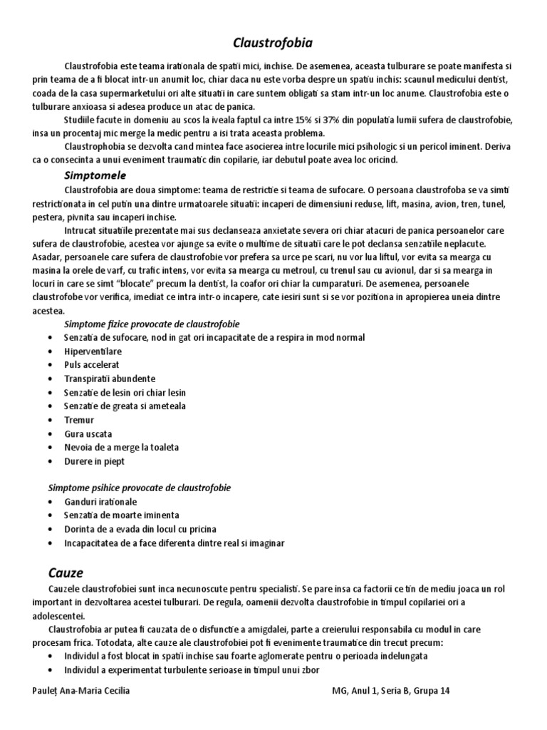 Claustrofobia | PDF