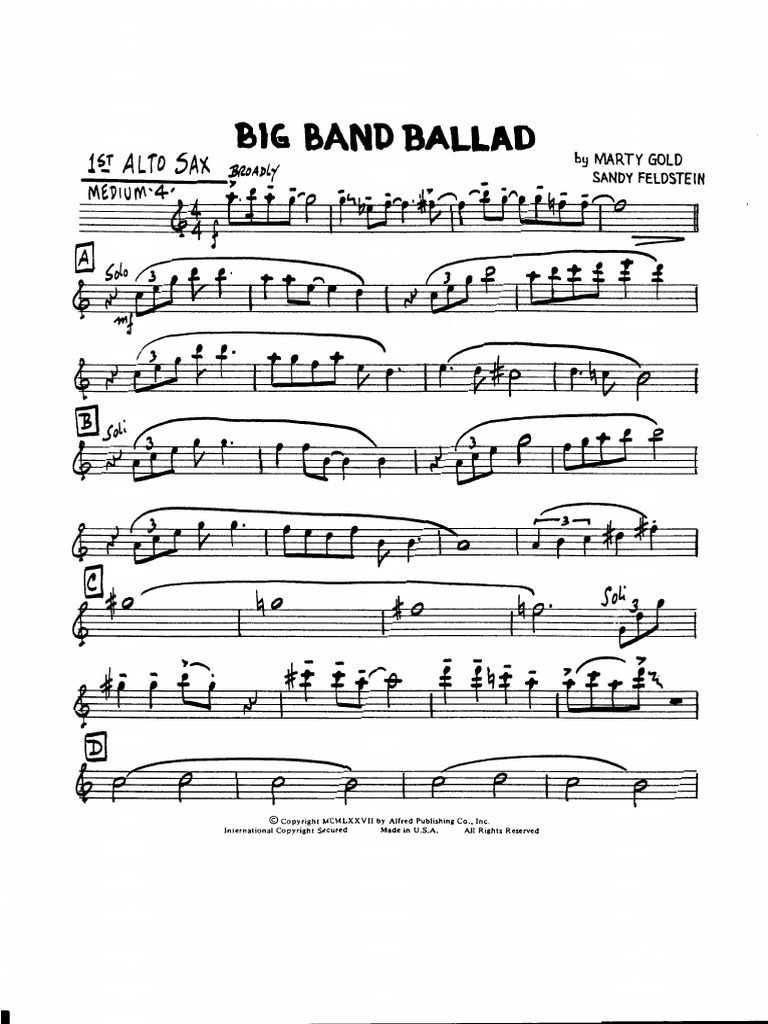 Big Band Ballad - FULL Big Band - Gold | PDF