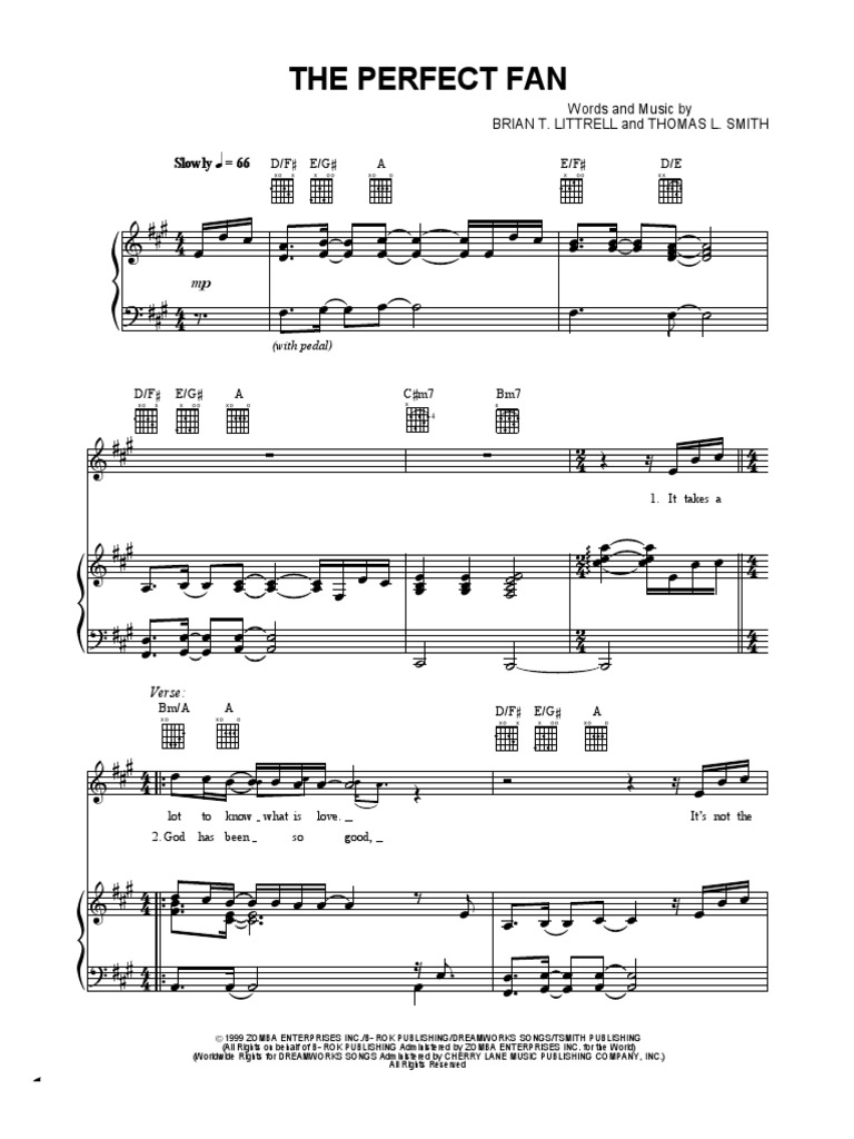 The Perfect Fan BSB Sheet Music PDF | PDF