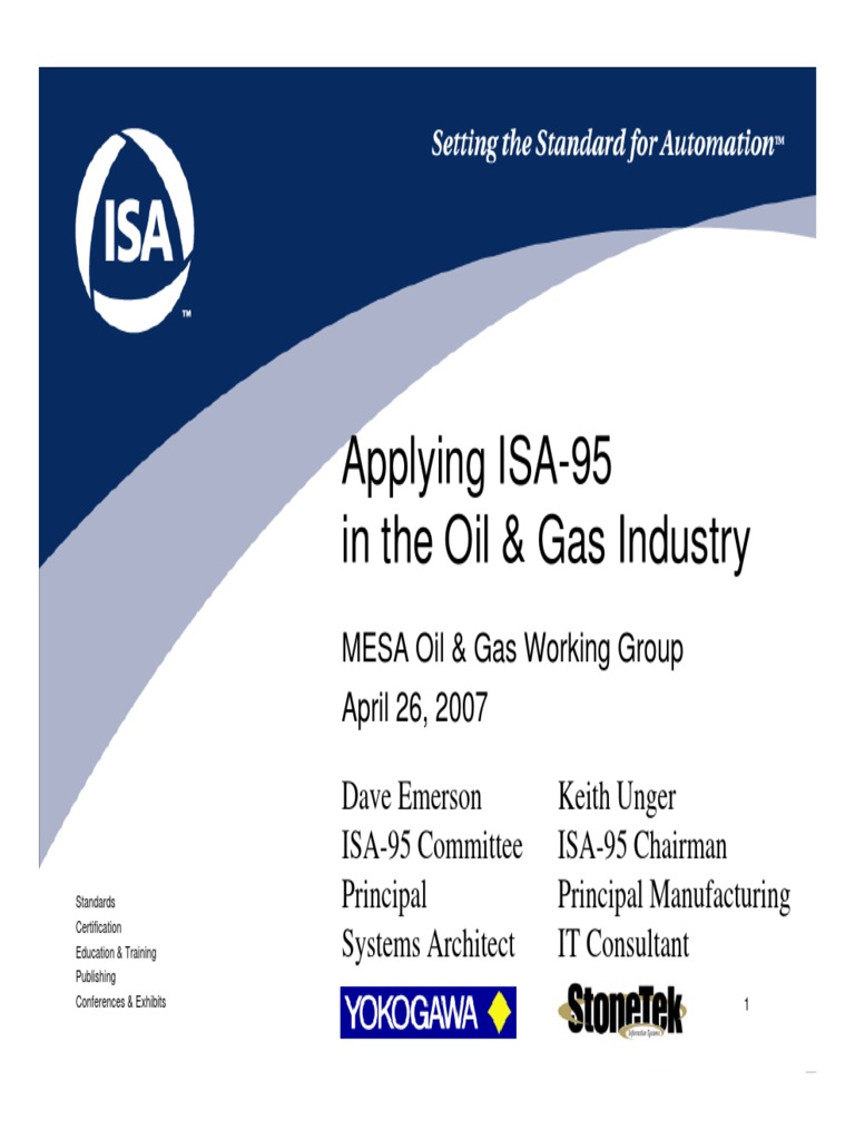 Applying ISA-95 in The Oil & Gas Industry | PDF | Operations Management ...