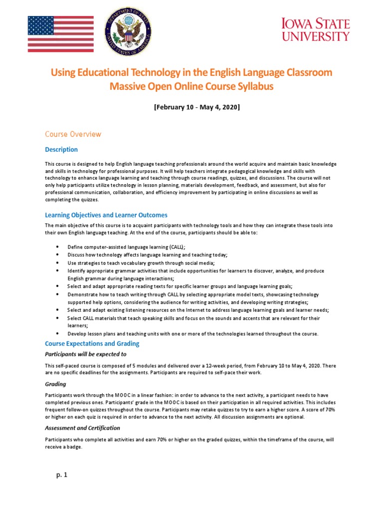 Integrating Tech in English Teaching | PDF | Massive Open Online Course ...