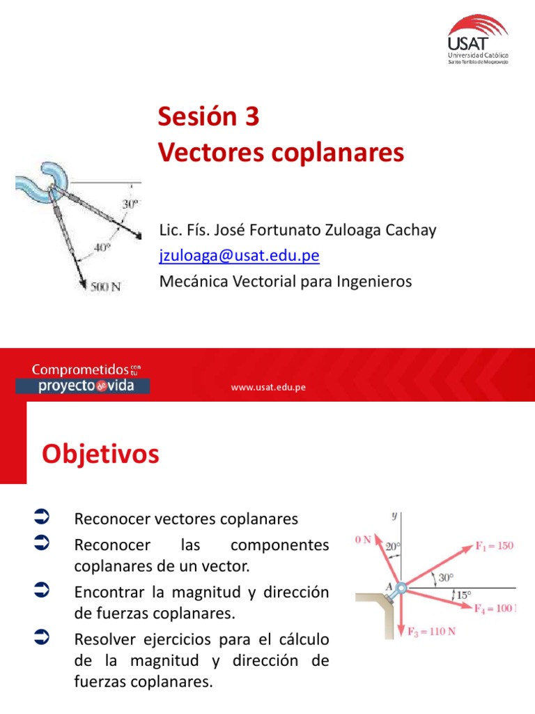 Vectores Coplanares | PDF | Vector Euclidiano | Fuerza