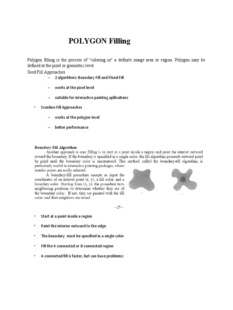 Polygon Filling | PDF | Discrete Mathematics | Graphics