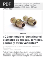 Cómo Medir e Identificar El Diámetro de Roscas | PDF | Tornillo ...