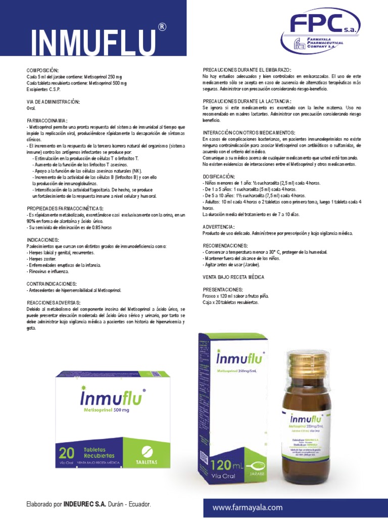 Prospecto-INMUFLU TBS - JAB | PDF | Sistema inmune | Linfocitos