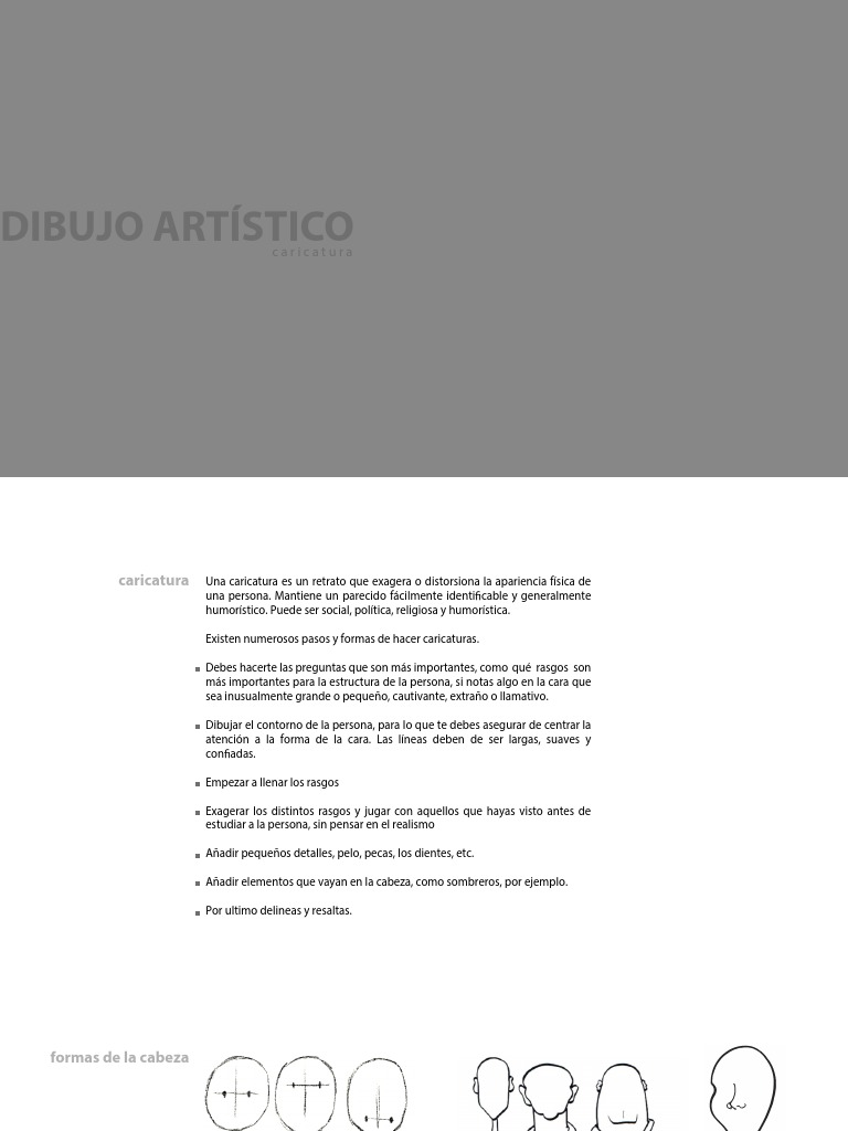 Dibujo Proporciones Caricatura Pdf