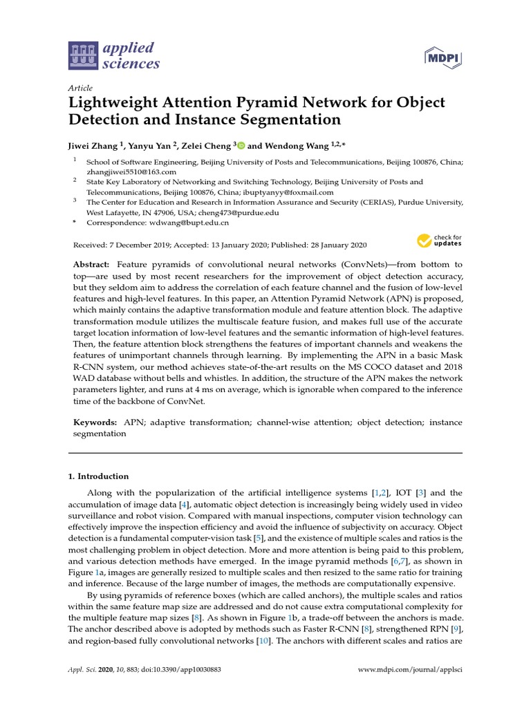 Applied Sciences: Lightweight Attention Pyramid Network For Object ...