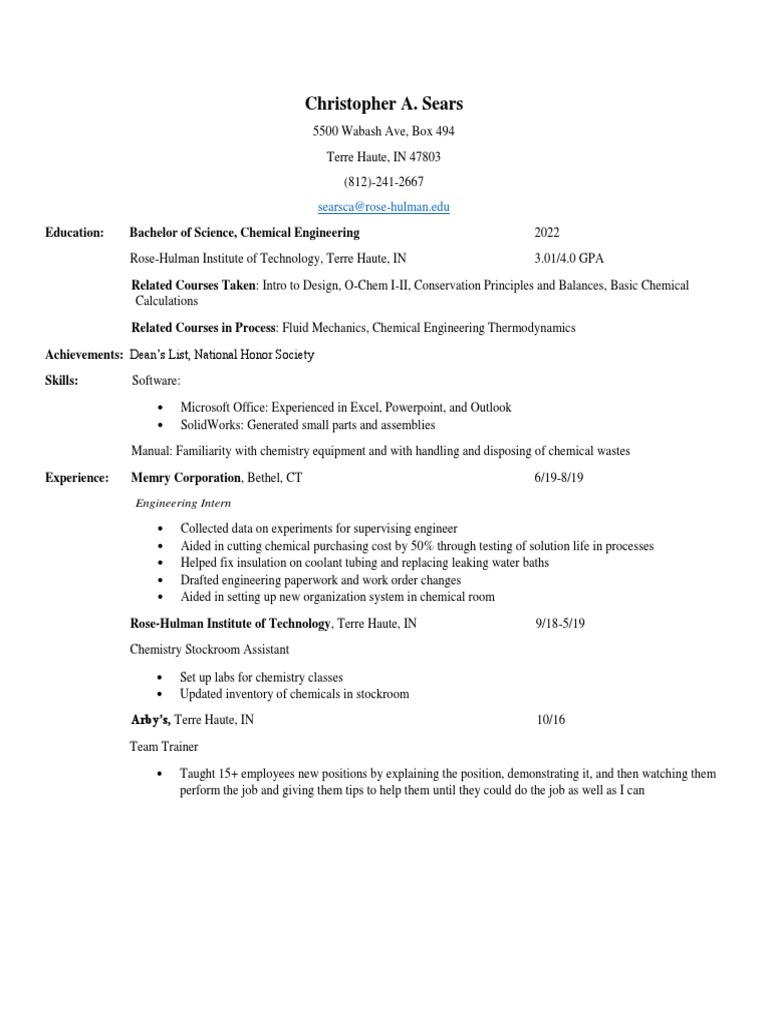 Revised Resume | PDF