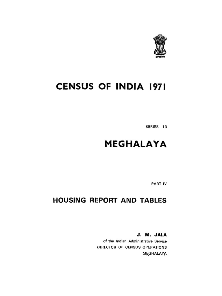 Census of India 1971: Housing Report and Tables | PDF | Census | Building