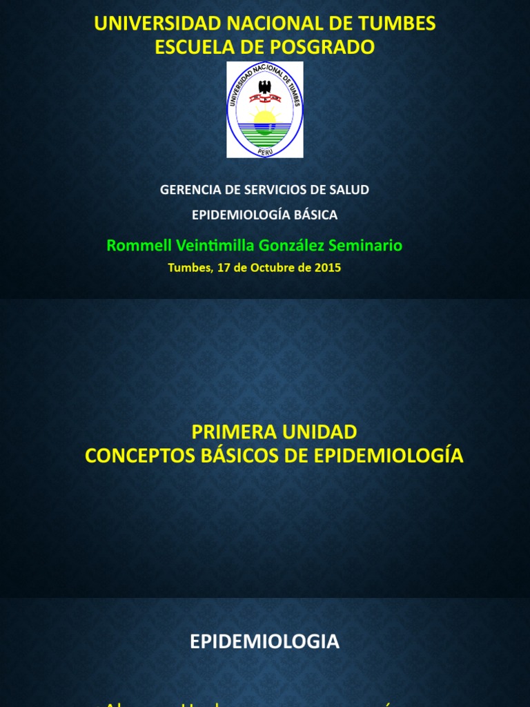 1 Conceptos Basicos de Epidemiologia | PDF | Epidemiología | Epidemias