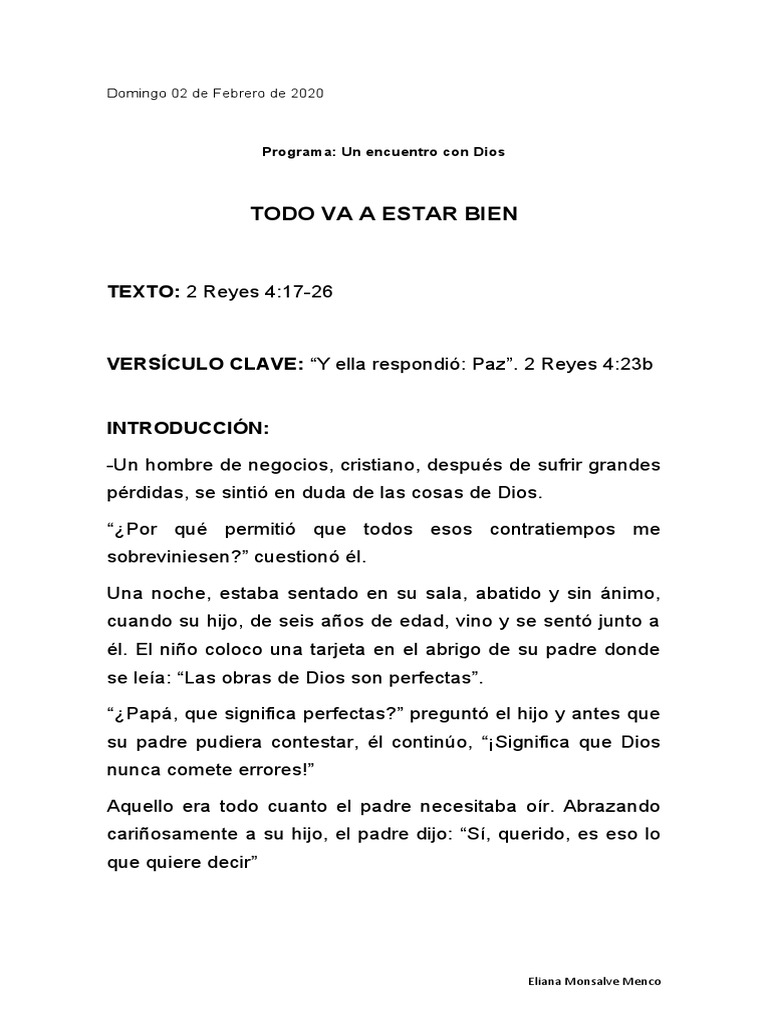 Todo Va A Estar Bien | PDF