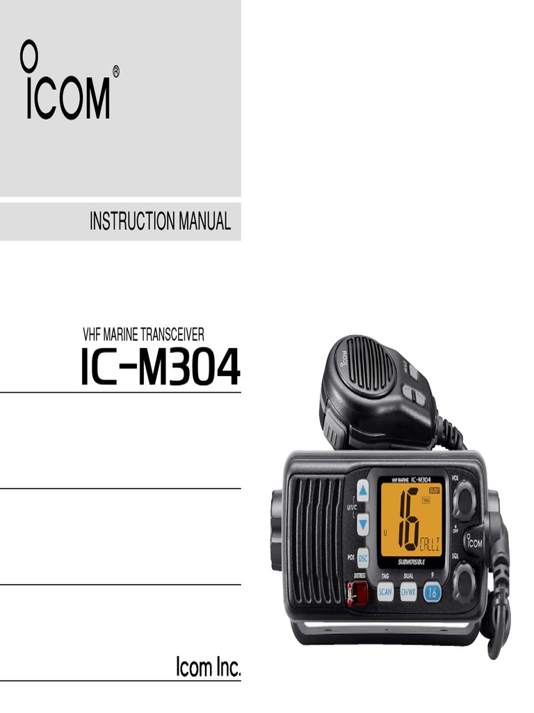 Marine - IC-M304 Instruction Manual PDF | PDF | Radio | Backlight