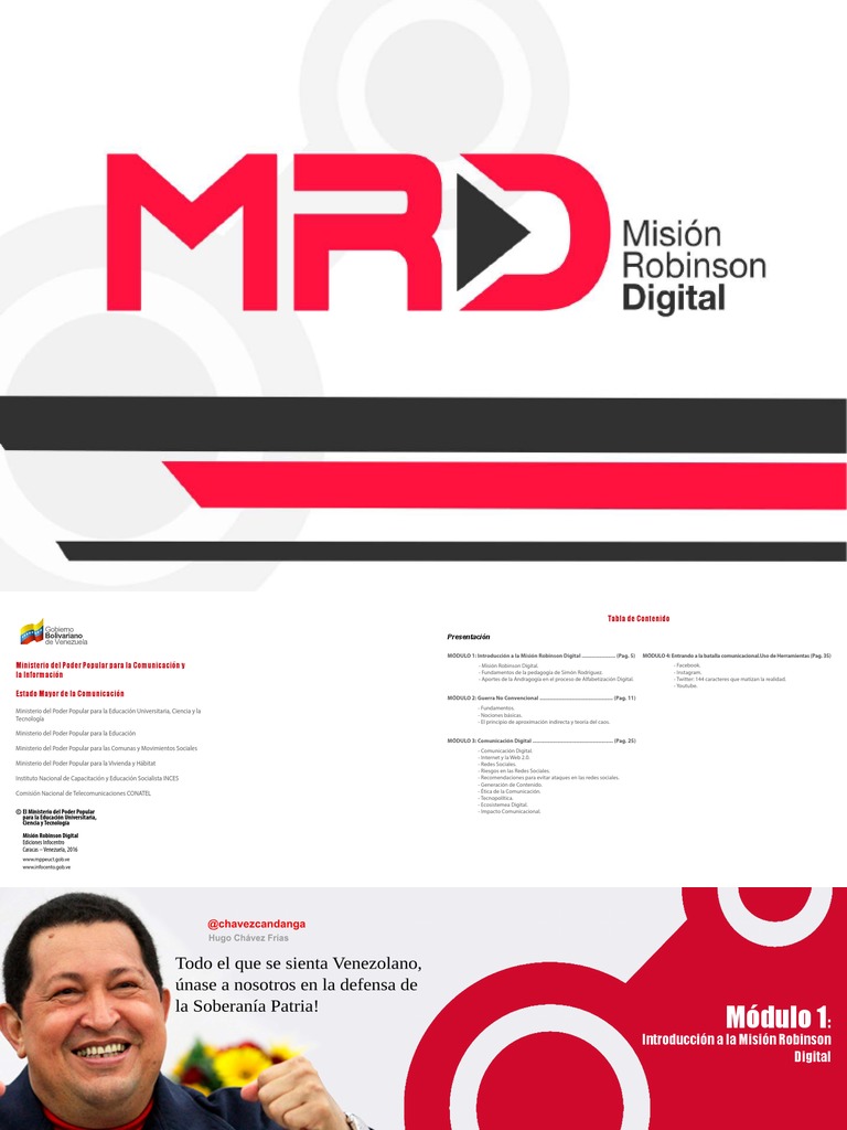 Cuadernillo Misión Robinson Digital (2016) | PDF | Aprendizaje | Venezuela
