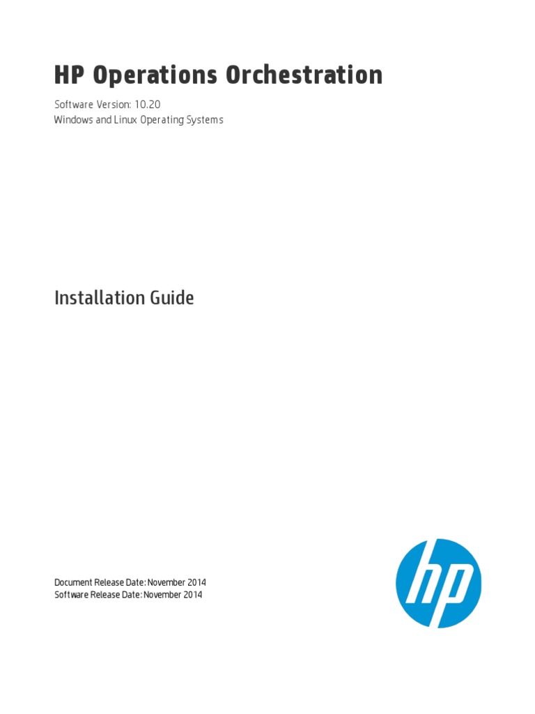 HP Operations Orchestration: Installation Guide | PDF | Transport Layer Security | Postgre Sql