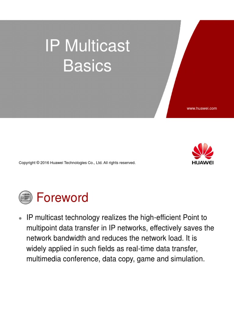 ODA062001 IP Multicast Basics | PDF | Multicast | Ip Address