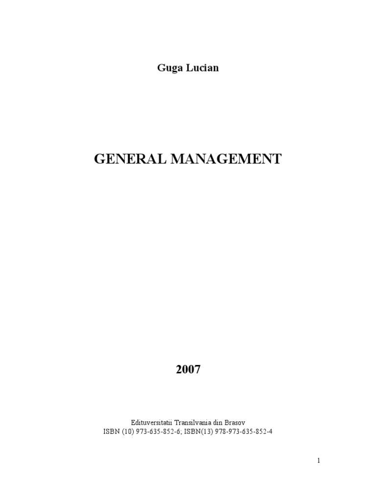 General Management Concepts Overview | PDF | Goal | Leadership