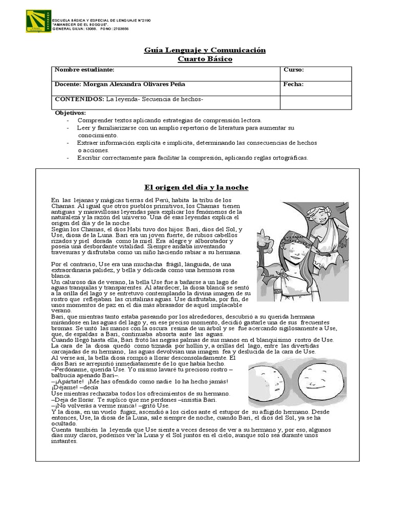Actividades sobre Leyendas para Niños | PDF