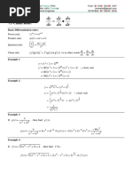 Derivative Rules Cheat Sheet | PDF