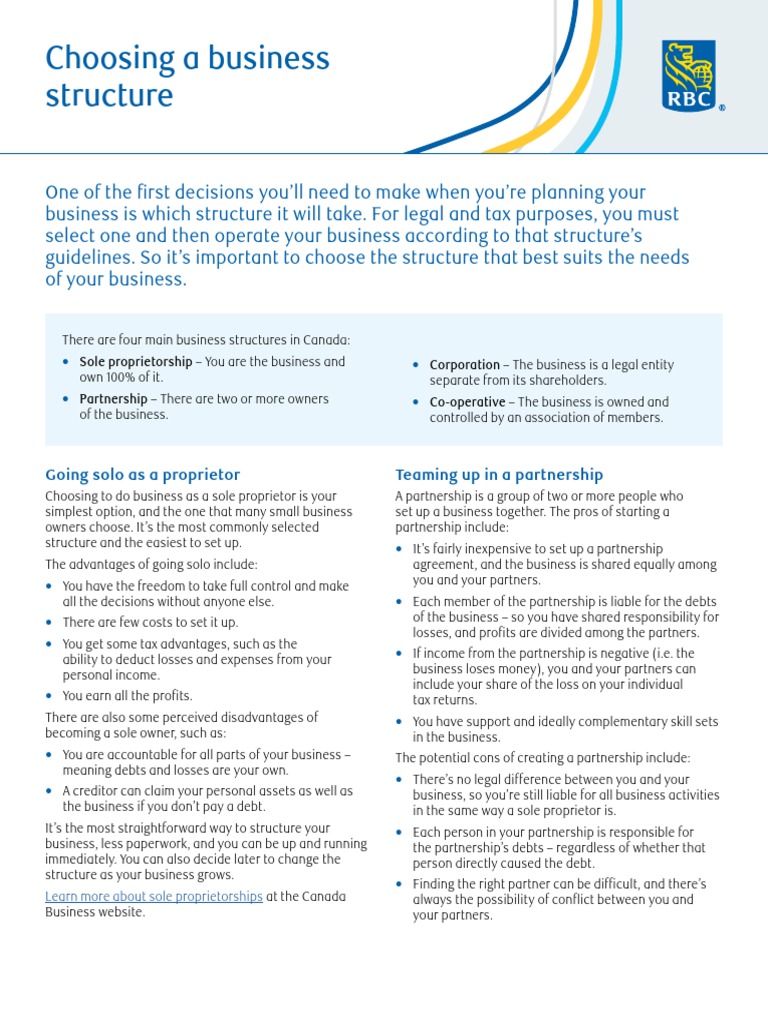 Choosing Business Structure | PDF | Partnership | Sole Proprietorship