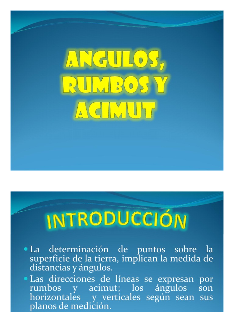 Medición de Ángulos y Direcciones en Topografía | PDF | Azimut | Brújula