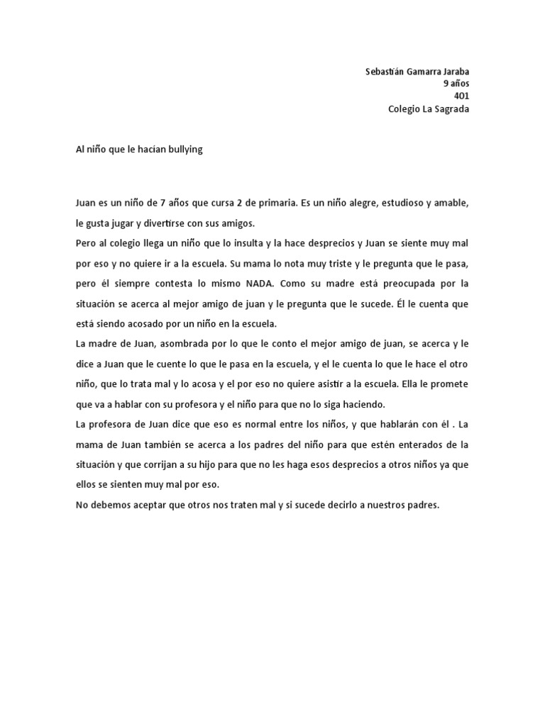 CUENTO Inventado Medio Ambiente Curso 4 | PDF