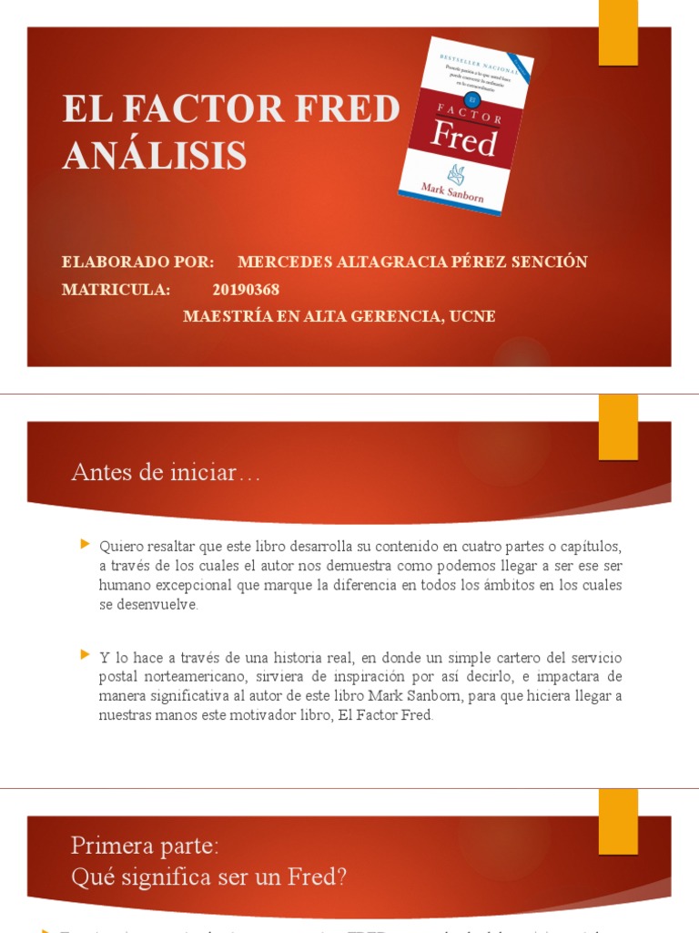 El Factor Fred-Mercedes Pérez | PDF | Vida | Homo Sapiens