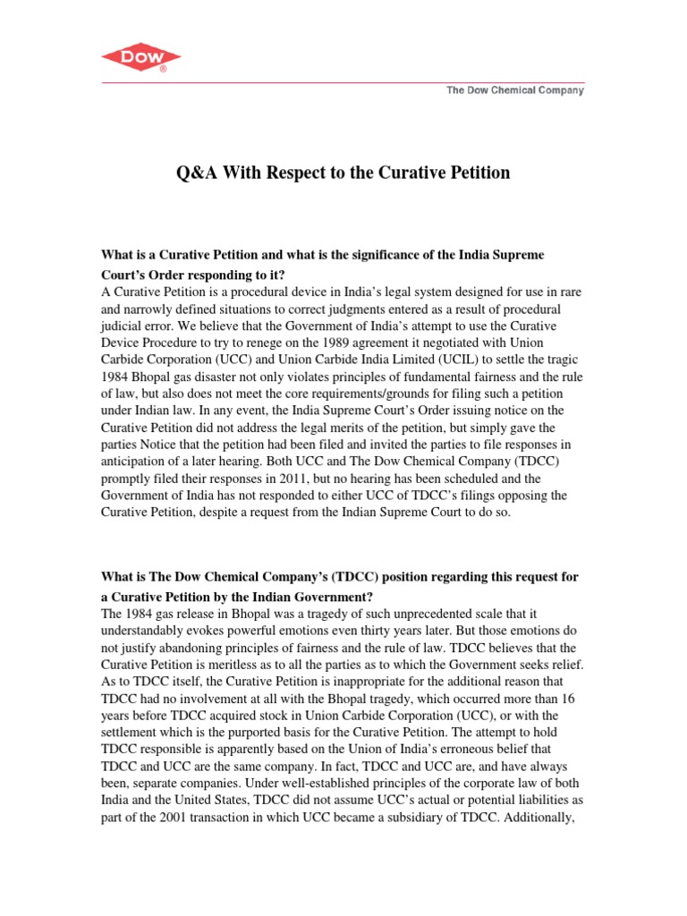 Q&A With Respect To The Curative Petition | Download Free PDF | Dow ...