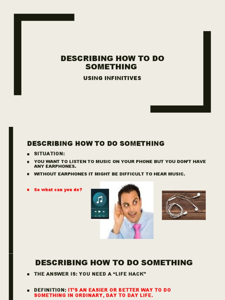 Describing How To Do Something 1 3 | PDF | Clause | Phrase