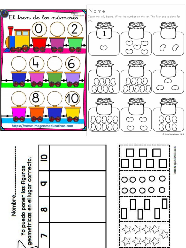 Ejercicio Conteo e Identificacion de Numeros PDF | PDF