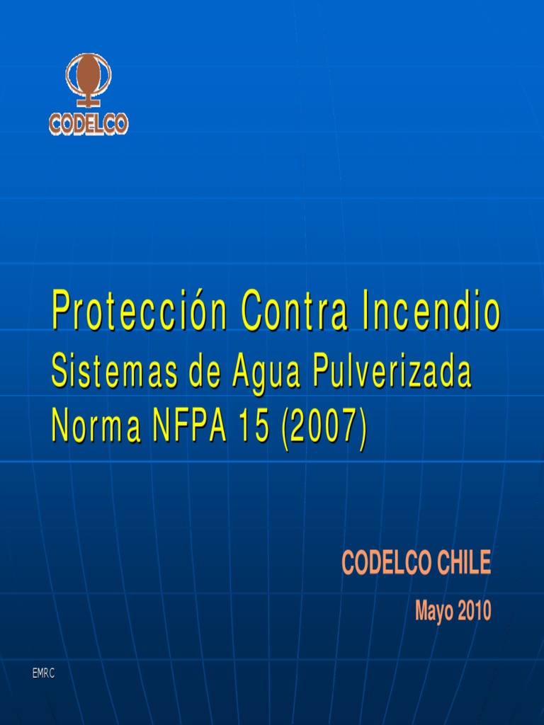 Nfpa 15 WS | PDF | Transformador | Combustibles