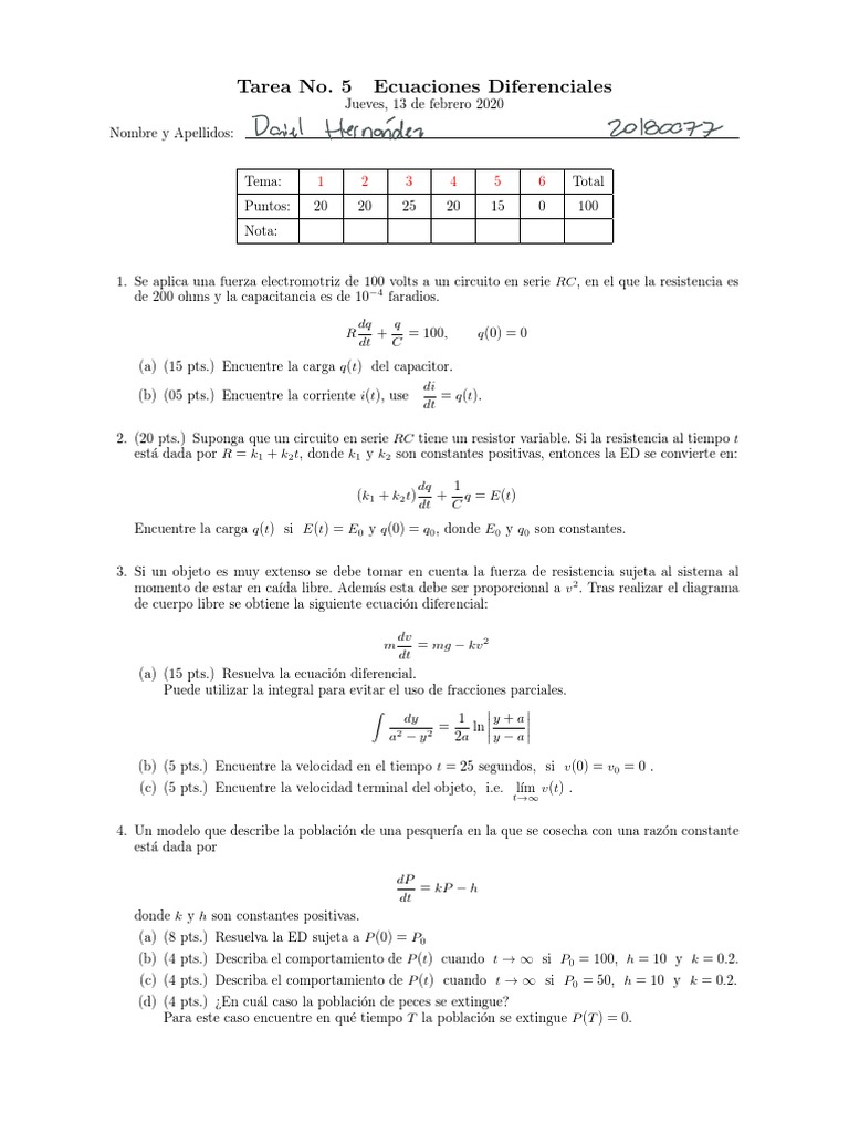 Lab 5 Ecuas | PDF | Electromagnetismo | Electricidad