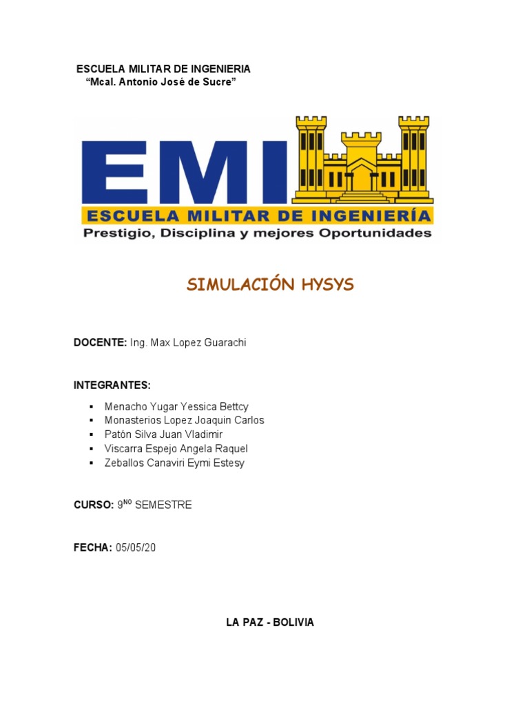 Simulacion Hysys | PDF | Reactor Quimico | Simulación