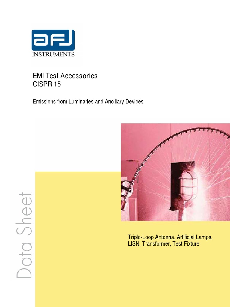 CISPR 15 EMI Test Equipment Overview | PDF | Lighting | Electromagnetic ...