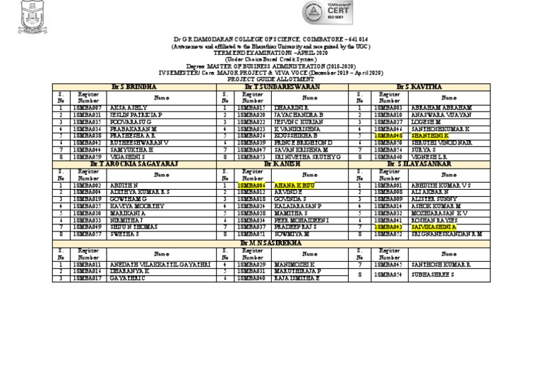 Project Guide Allotment | PDF