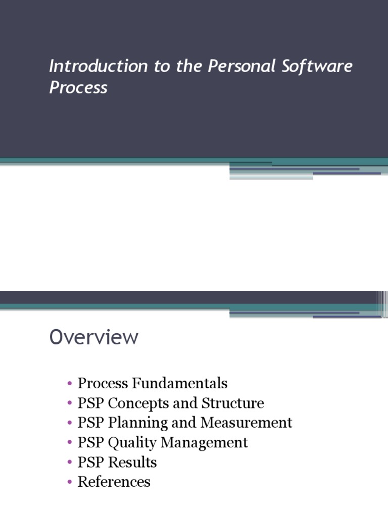 Introduction to Personal Software Process (PSP | PDF | Software ...