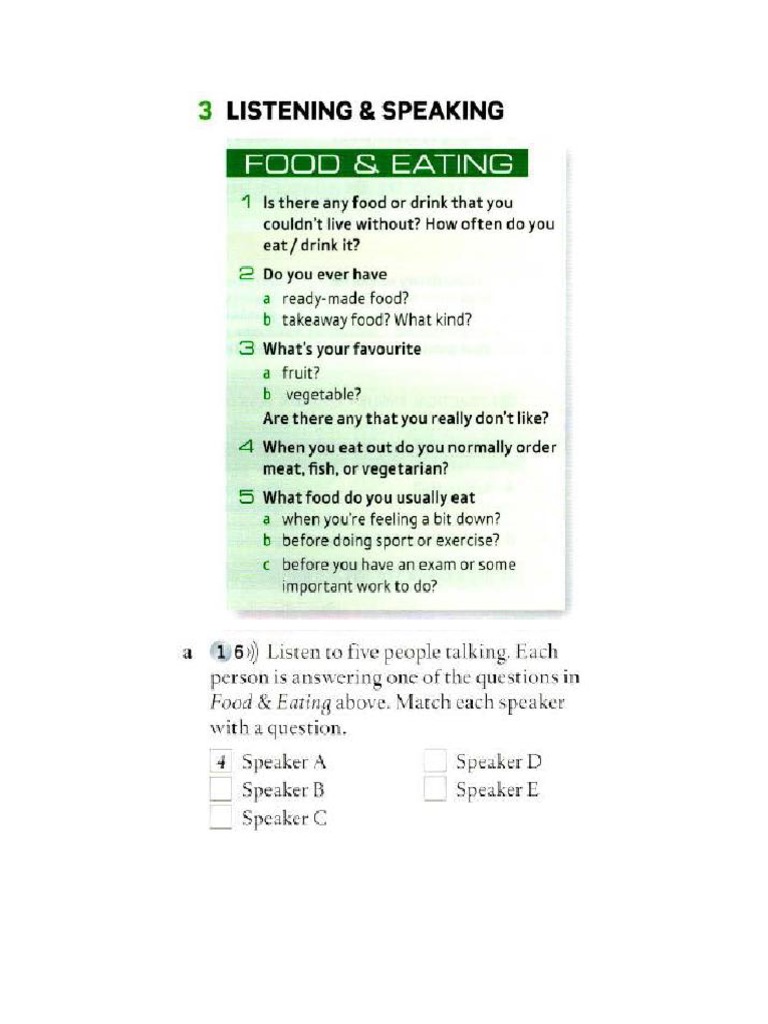 Listening Food | PDF