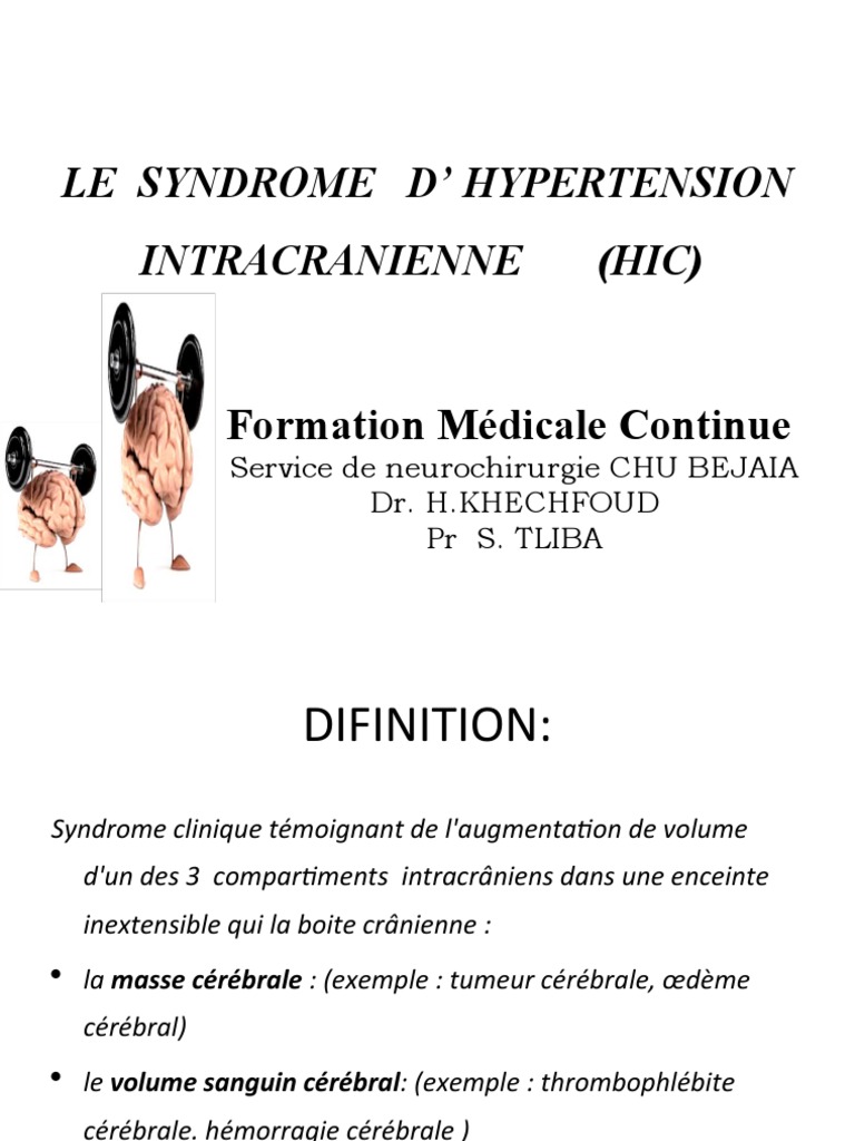 1 - (Hic) Syndrome D - Hypertension Intraécranienne | PDF | Médecine ...