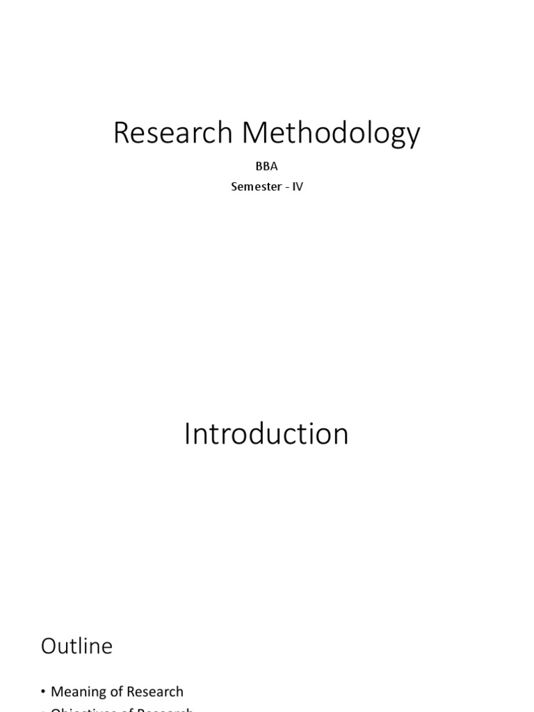 Research Methodology BBA Sem IV EntireCourse Reading Material | PDF ...